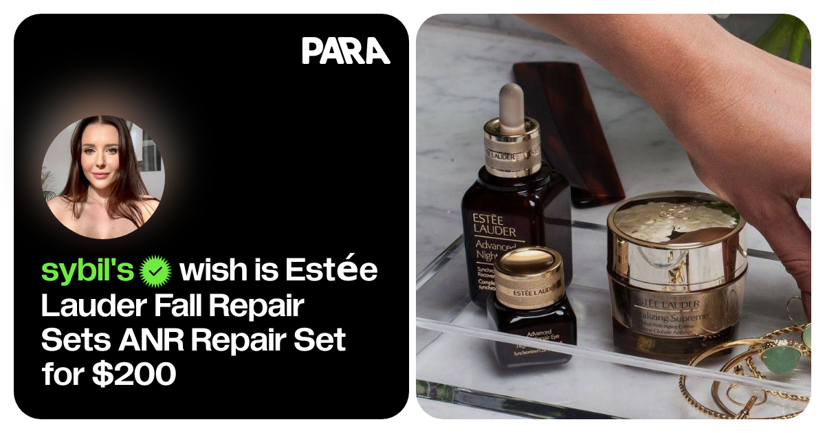 Estée Lauder Fall Repair Sets ANR Repair Set · sybil