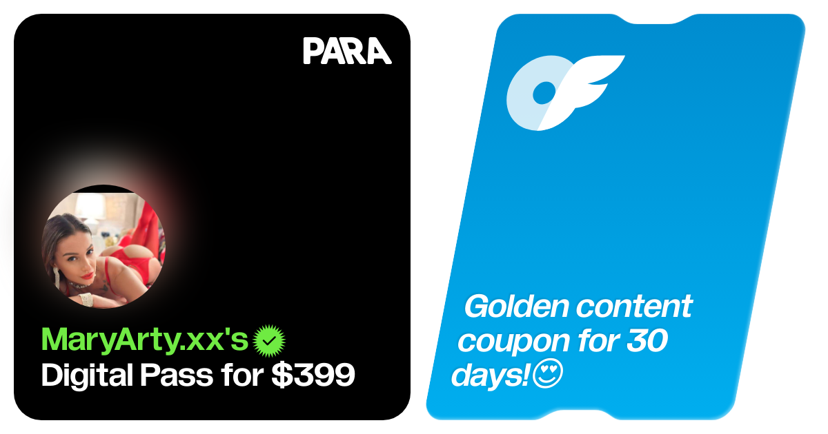 Golden content coupon for 30 days!😍 · MaryArty.xx