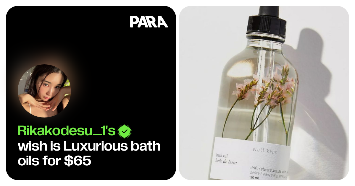 Luxurious bath oils · Rikakodesu