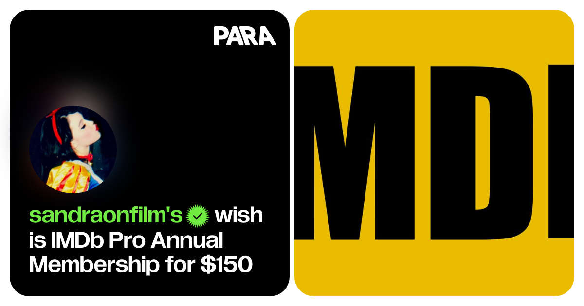 IMDb Pro Annual Membership · sandraonfilm