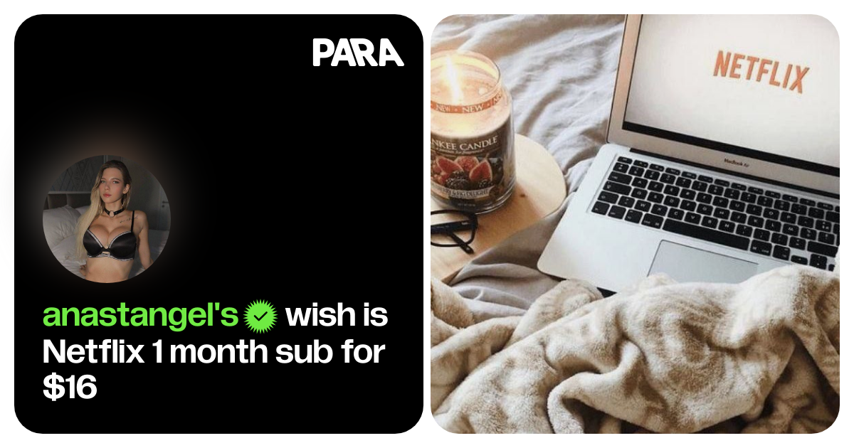 Netflix 1 month sub · anastangel