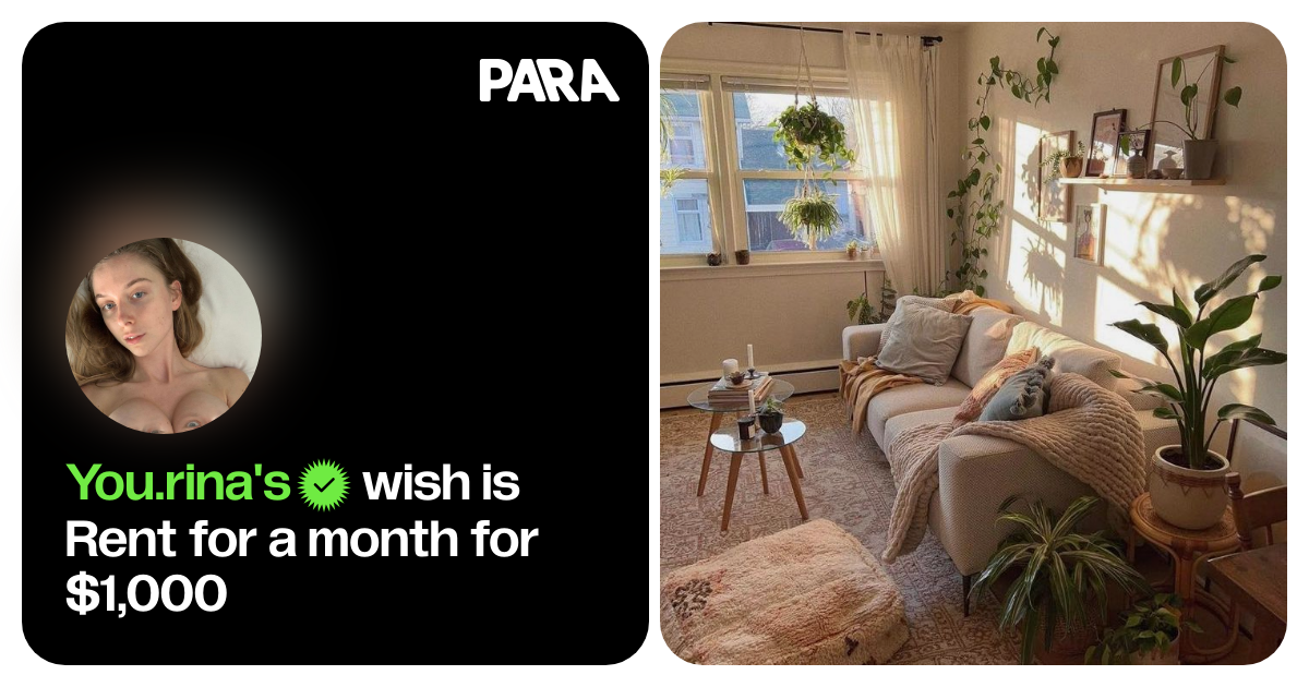 Rent for a month · You.rina