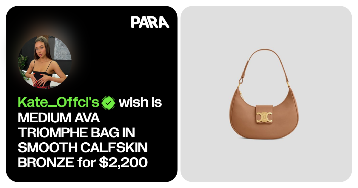 MEDIUM AVA TRIOMPHE BAG IN SMOOTH CALFSKIN BRONZE · Kate_Offcl