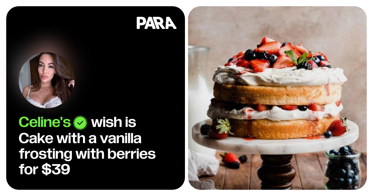 Cake with a vanilla frosting with berries · Celine