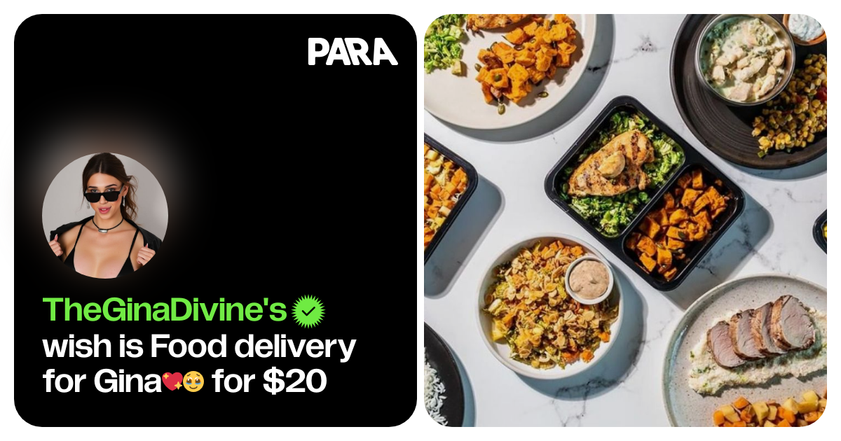 Food delivery for Gina💖🥹 · TheGinaDivine