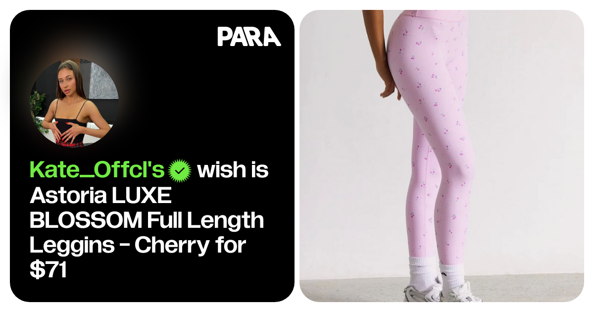 Astoria LUXE BLOSSOM Full Length Leggins - Cherry · Kate_Offcl