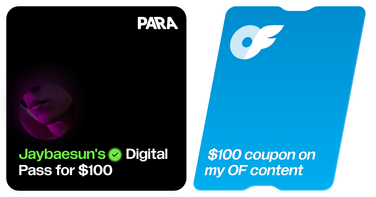 $100 coupon on my OF content · Jaybaesun