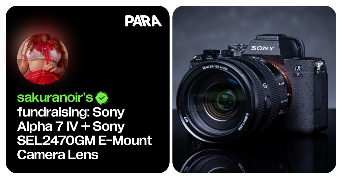 Sony Alpha 7 IV + Sony SEL2470GM E-Mount Camera Lens · sakuranoir