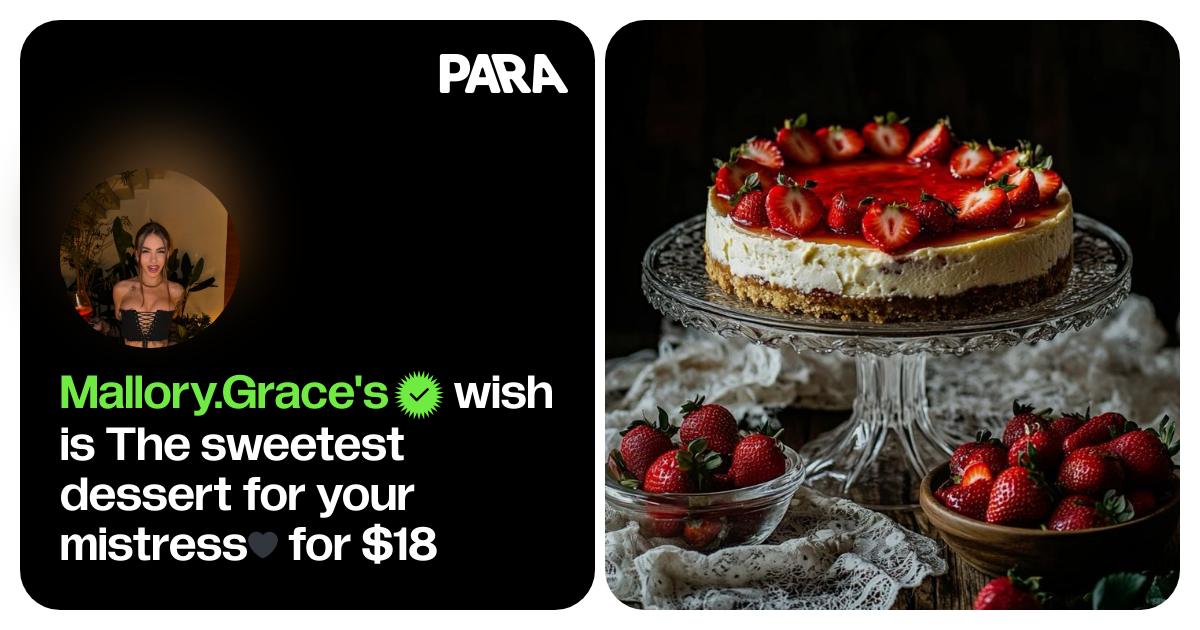 The sweetest dessert for your mistress🖤 · Mallory.Grace