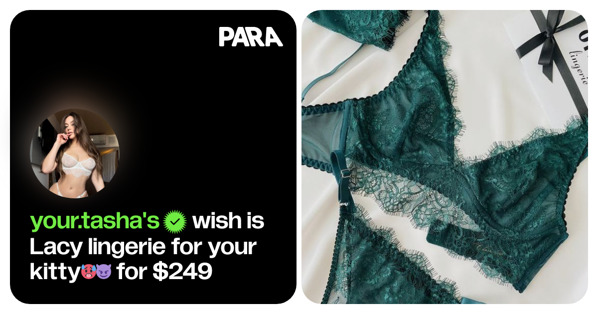 Lacy lingerie for your kitty🥵😈 · your.tasha