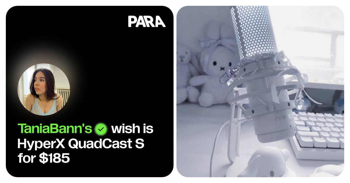 HyperX QuadCast S · TaniaBann